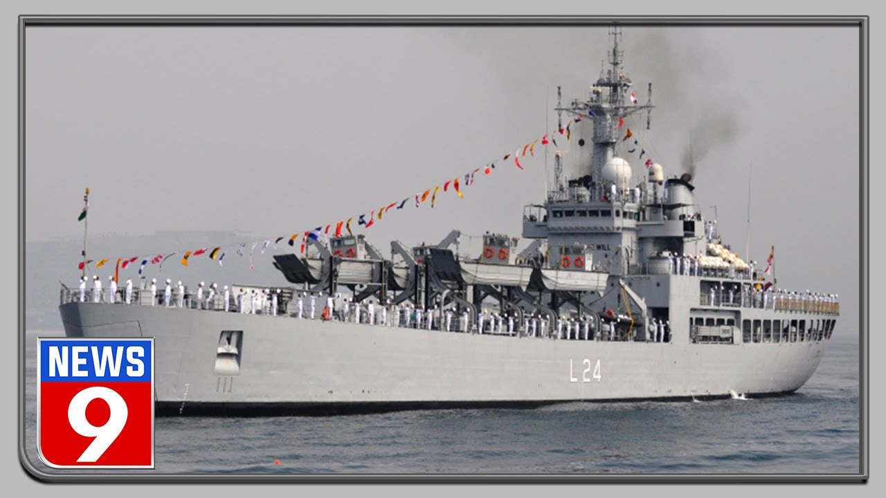 INS Airavat arrived in T.N with 198 Indians - YouTube