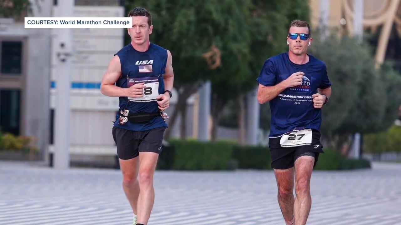Local marathon runner completes grueling World Marathon Challenge - YouTube