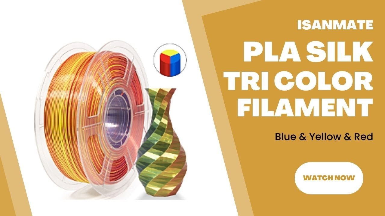 【Tricolor Filament】Silk pla tricolor (Red+Yellow+Blue) - YouTube