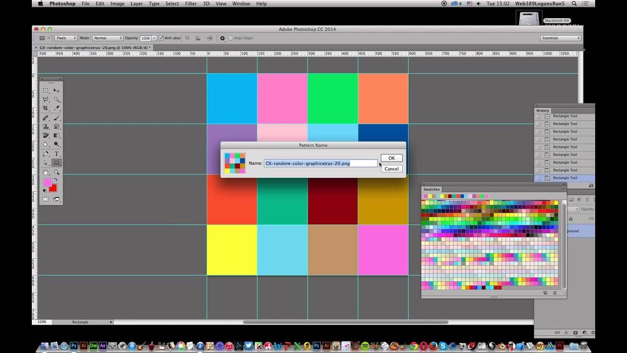 How To Create Random Color Squares In Photoshop Tutorial | Graphicxtras ...