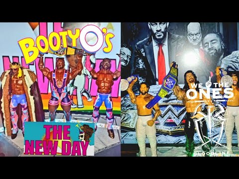 WWE SMACKDOWN BLOODLINE ☝VS 🦄NEW DAY ACTION FIGURE MATCH - YouTube