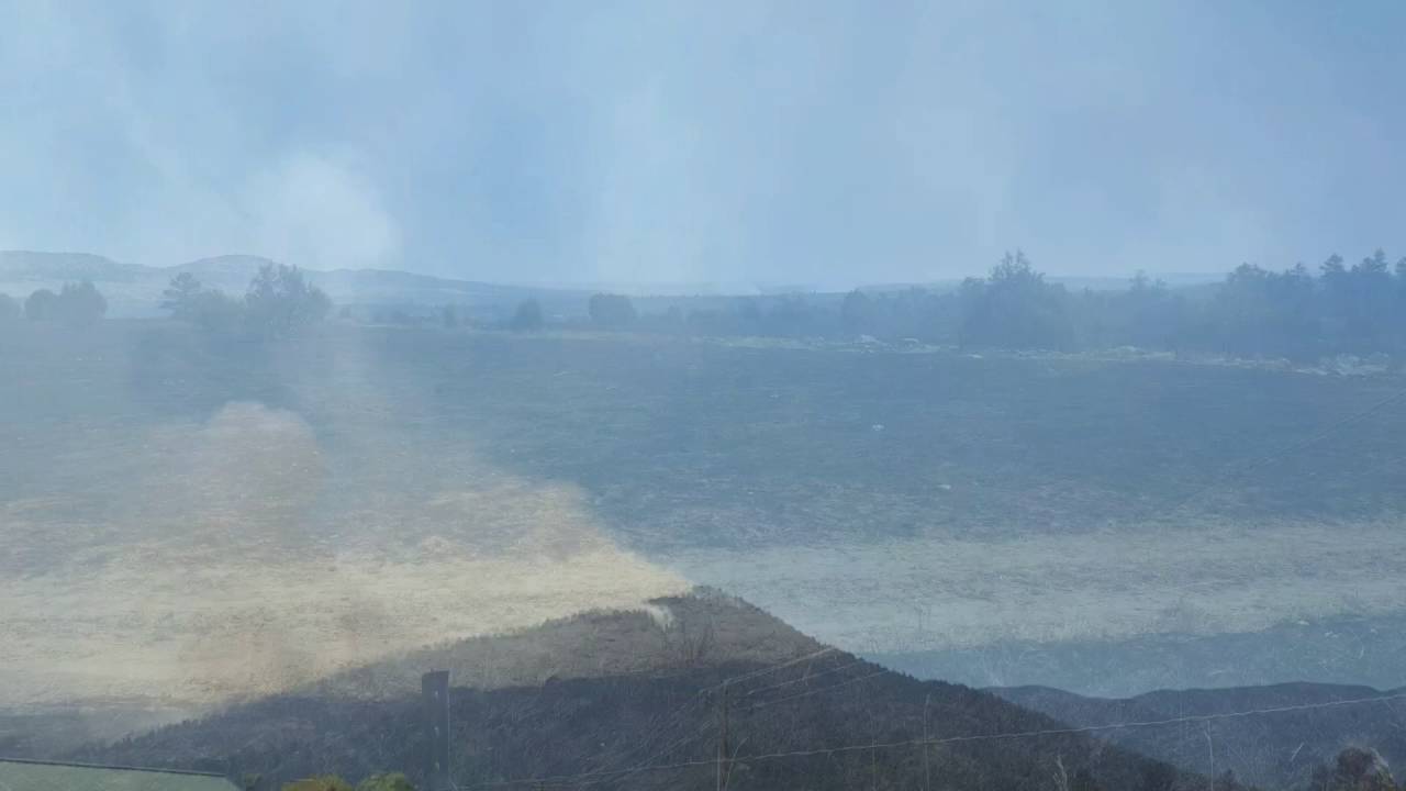 Beulah fire damage and readying for evacuees - YouTube