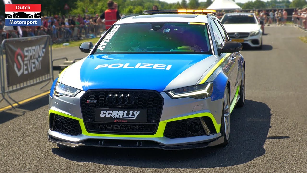 German Police Audi RS6 goes Drag Racing! - YouTube