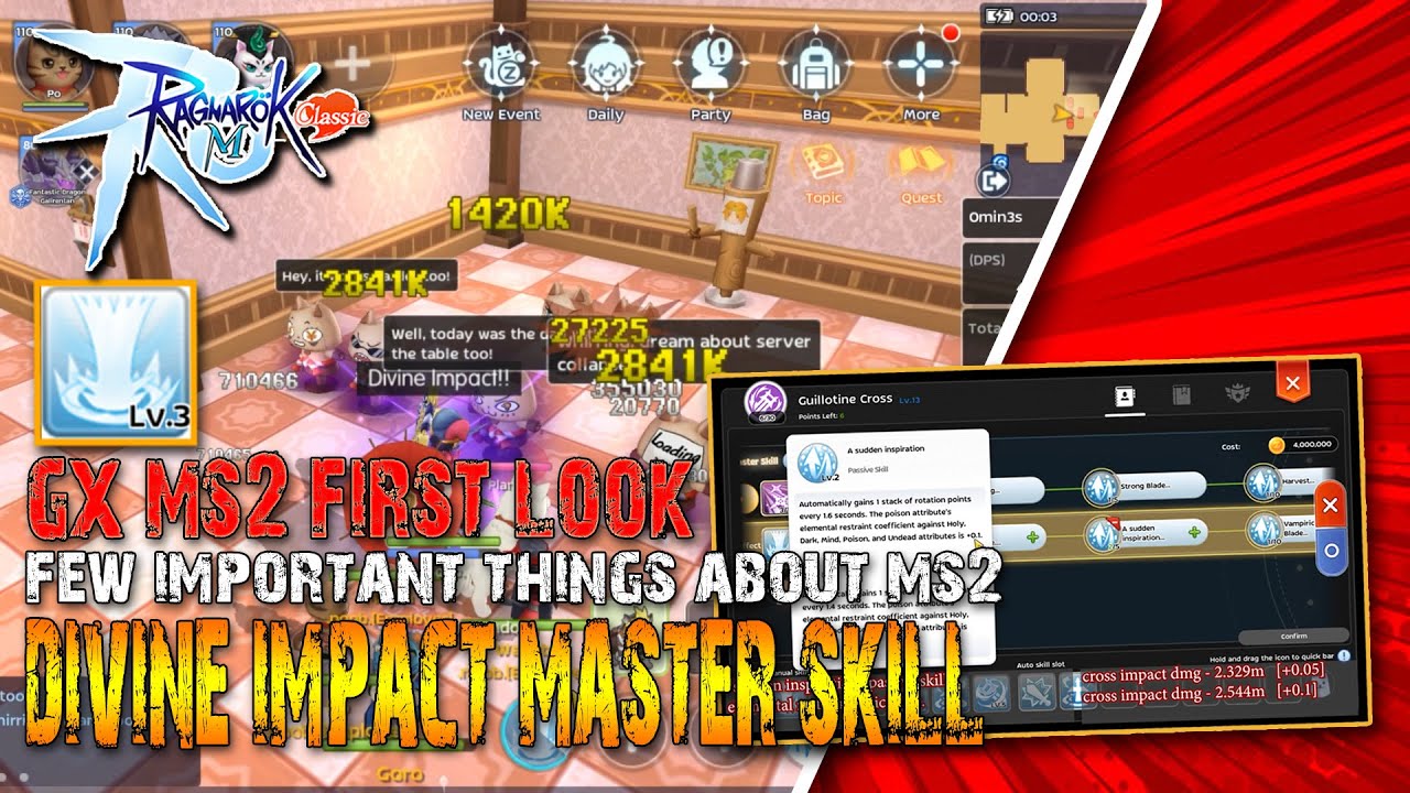 Ragnarok M: Classic GX MS2 Divine Impact Master Skill First Look & Few ...