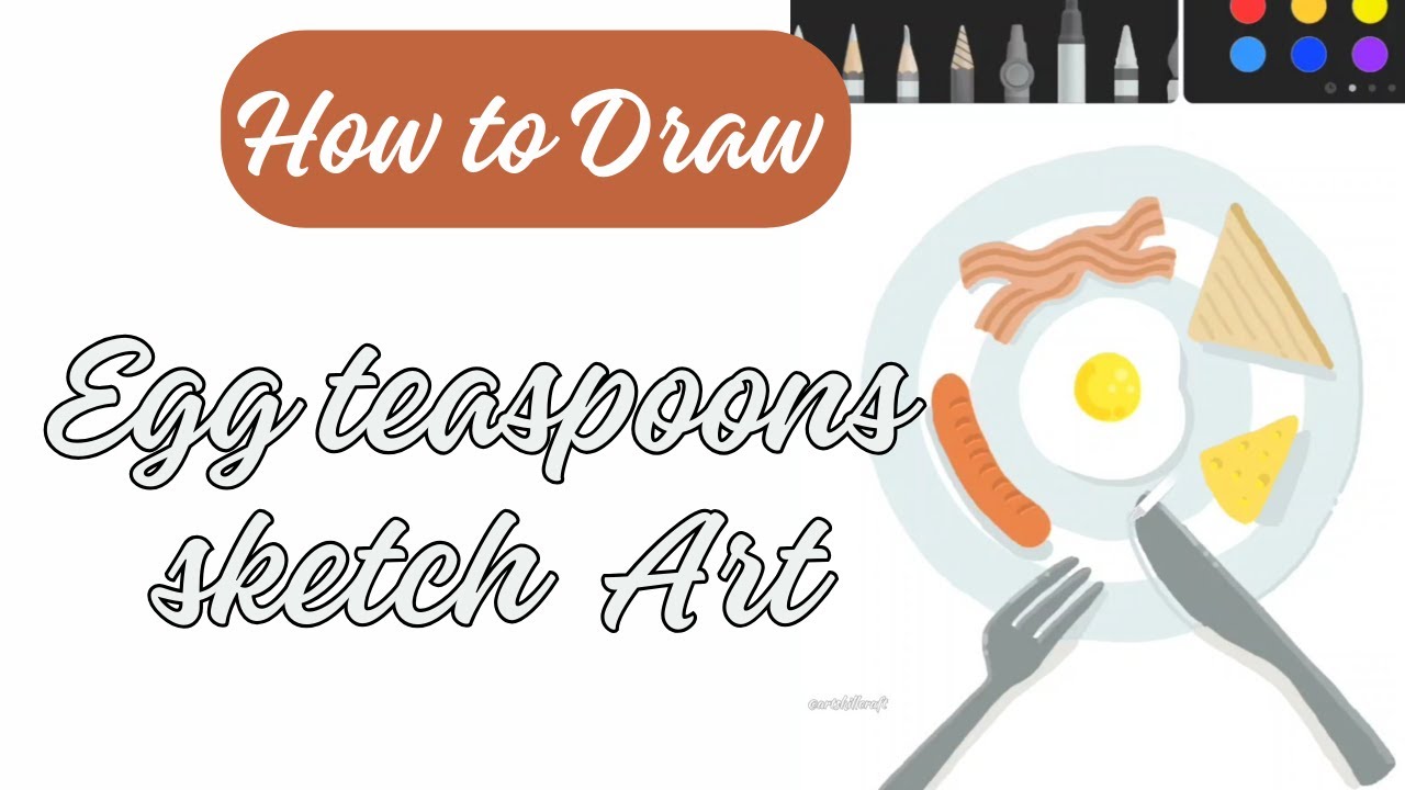 How to Draw Foodie Dish Art | Food Sketch video step-by-step #salmon # ...