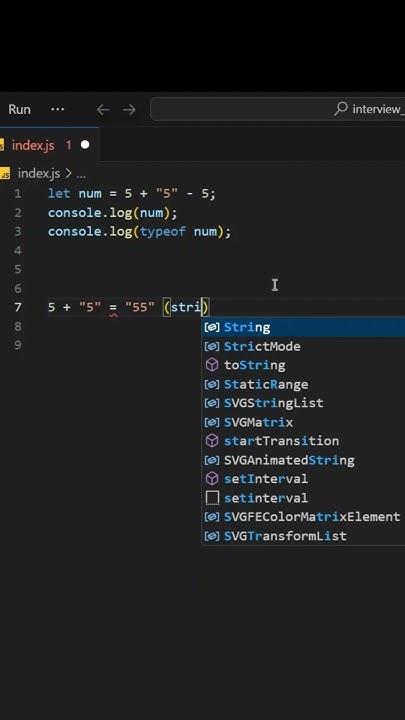 🔥 Type Coercion in JavaScript Explained in 1 Minute ⚡ | JavaScript Interview Questions 💻 - YouTube