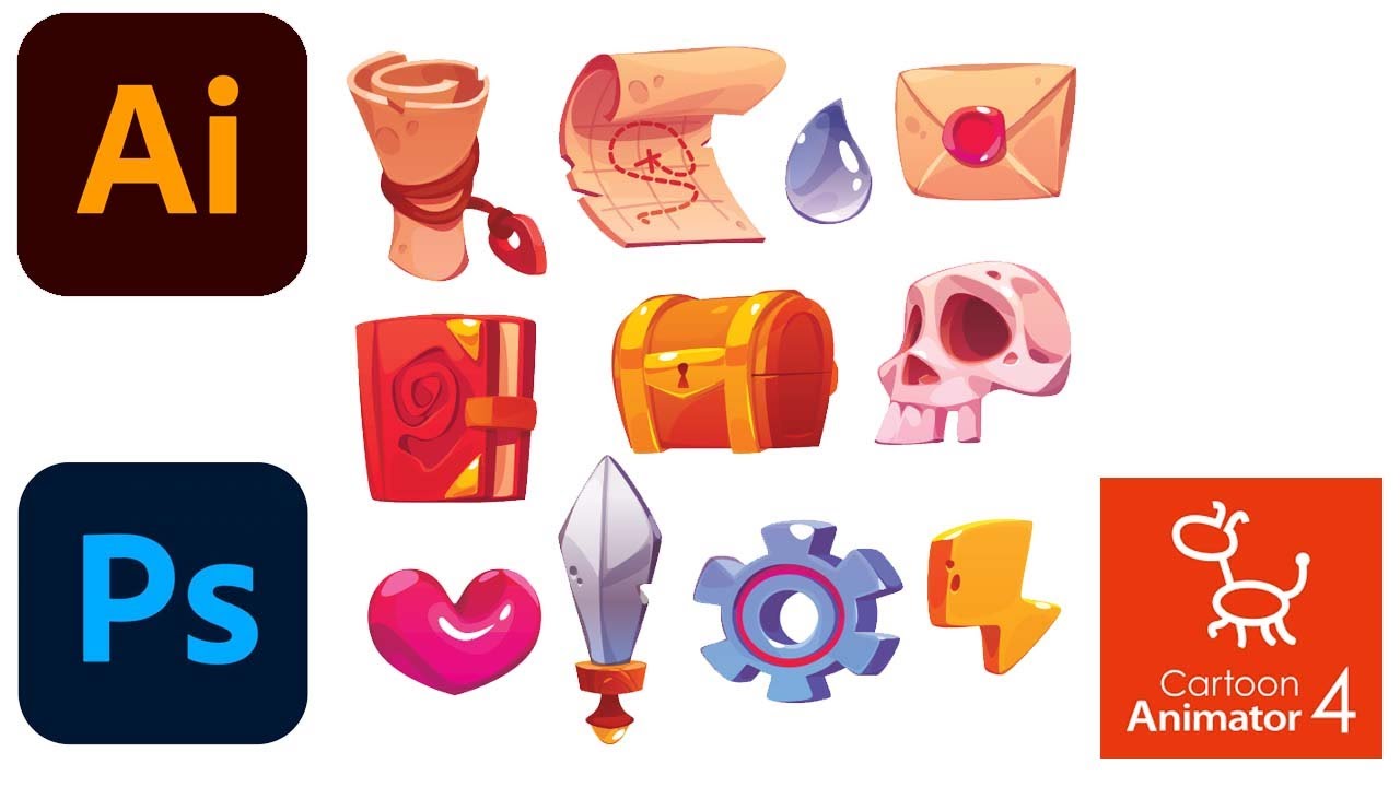 How did these props or scenes from Illustrator file to Cartoon Animator ...