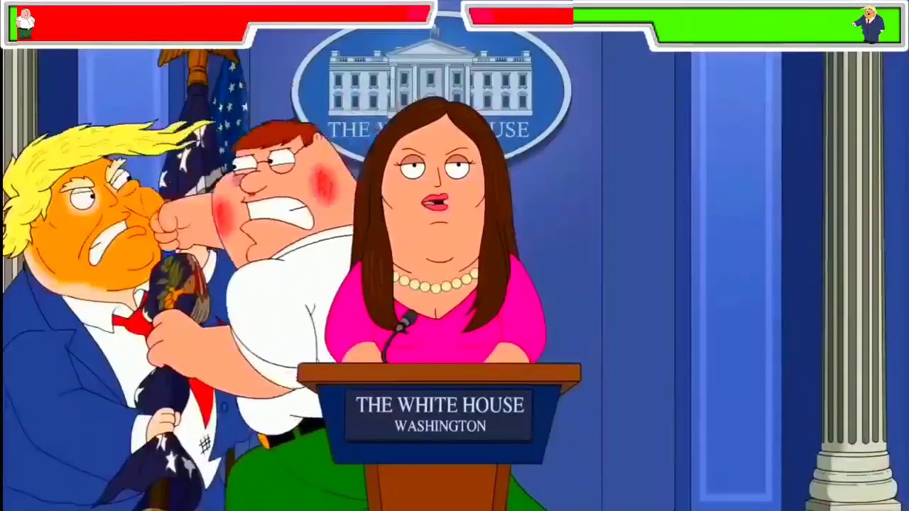Peter Griffin vs. Donald Trump with healthbars - YouTube
