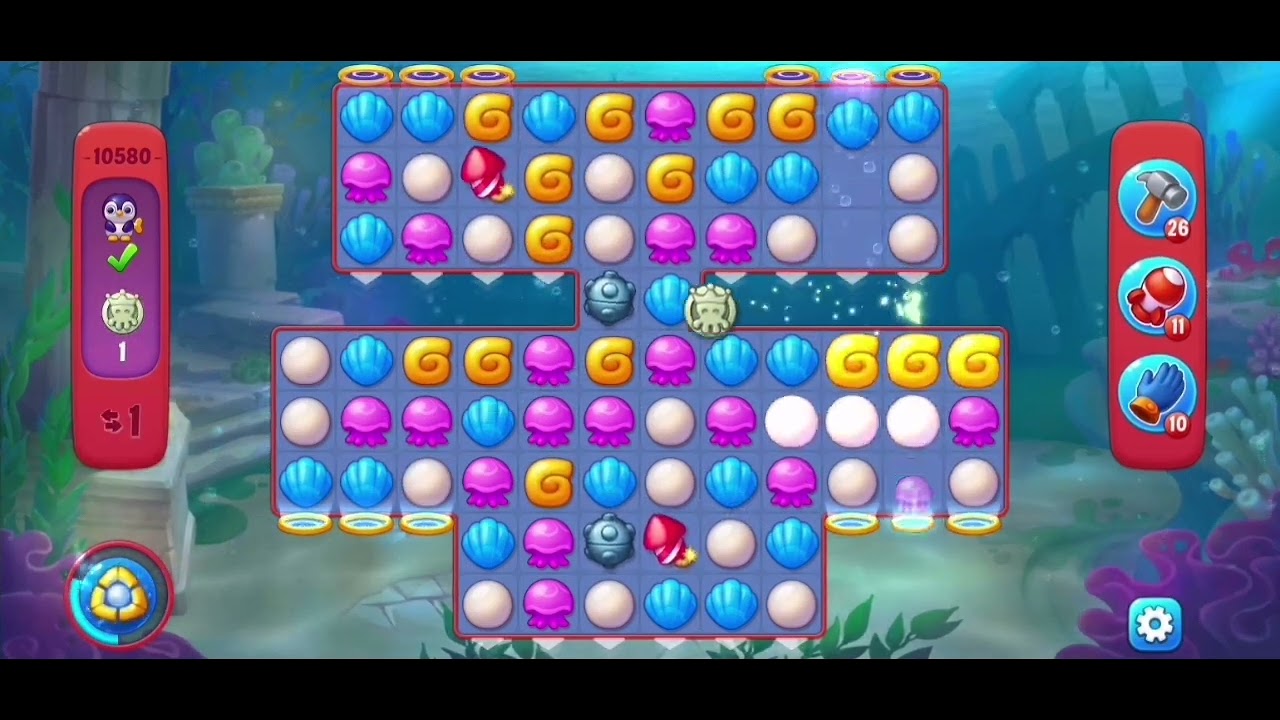 Fishdom 10580 Hard Level - NO 💣🧨💥 - The Last Level on 16/11/2022 - YouTube