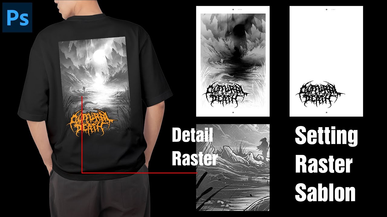 SETTING RASTER PISAH WARNA DI PHOTOSHOP UNTUK SABLON - YouTube