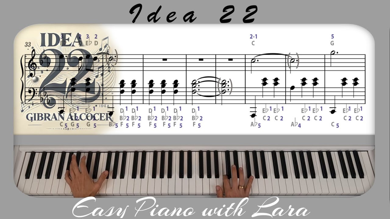Idea 22 by Gibran Alcocer - Easy Piano Tutorial -Sheet Music - Letter ...
