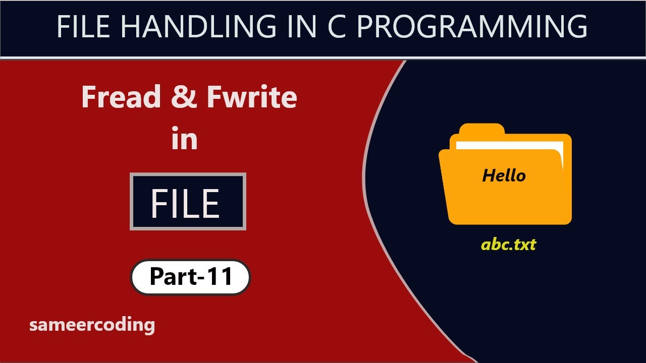 Fread And Fwrite Function In C Programming File Handling In C