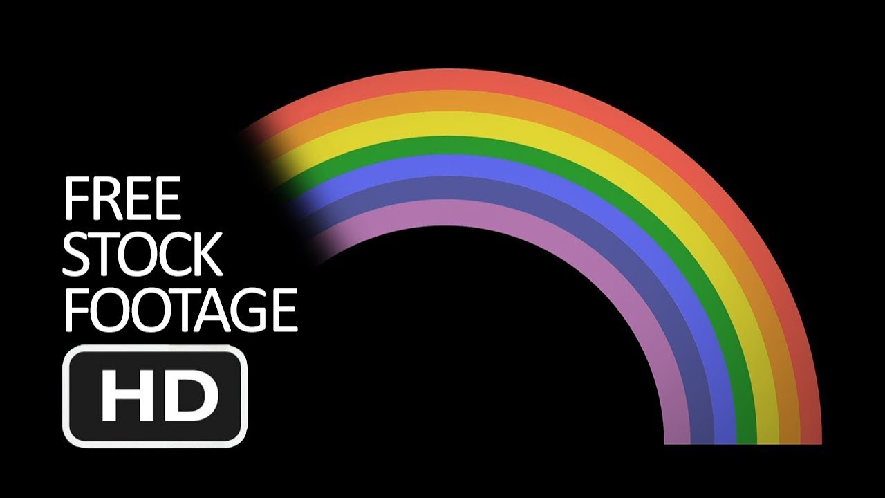 Free Stock Footage - Rainbow Animated Black Screen - YouTube