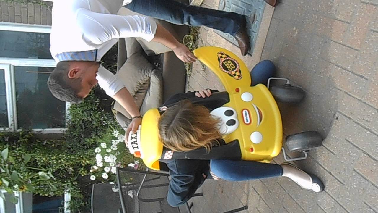 stuck in toy car - YouTube