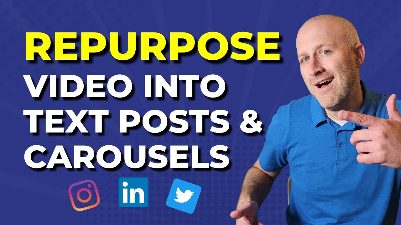 Automatically Repurpose Video Into Twitter Threads, LinkedIn posts and Carousels For Instagram ...