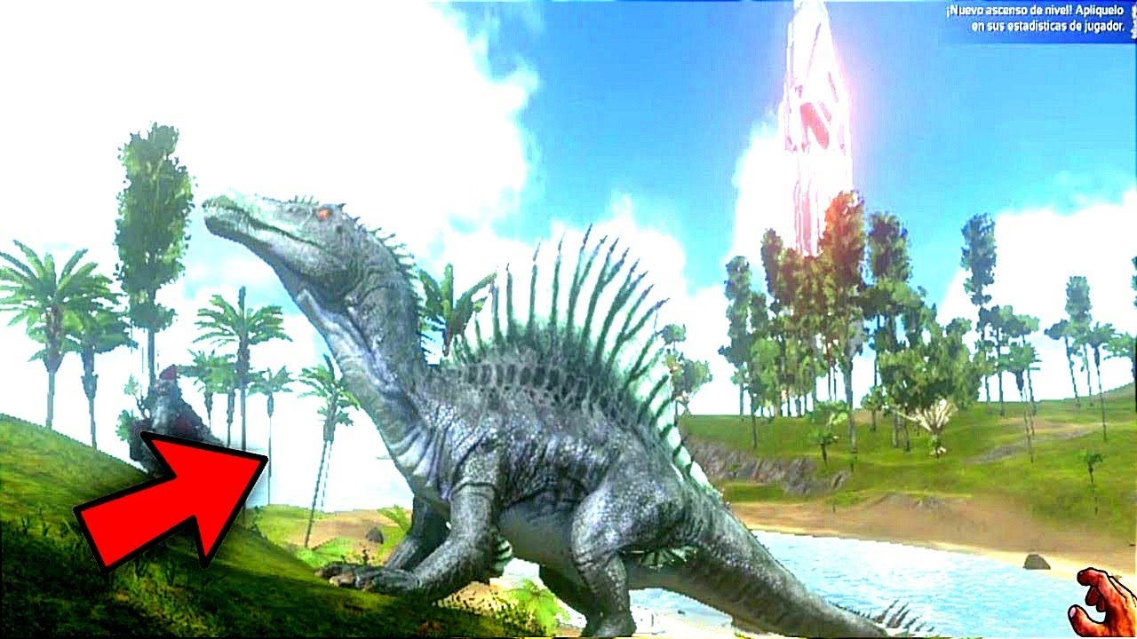 Cómo tamear un ESPINOSAURIO en ARK mobile - YouTube