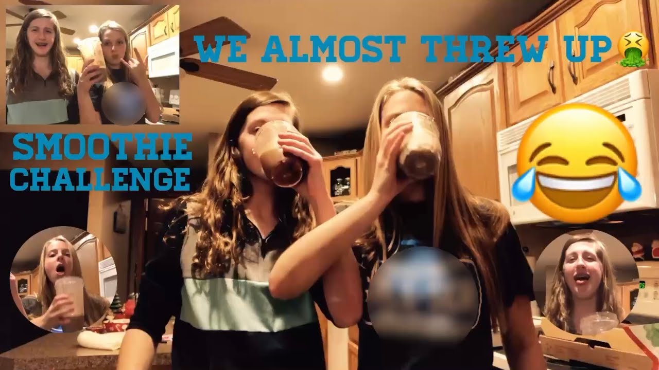 SMOOTHIE CHALLENGE *WE ALMOST THREW UP* - YouTube
