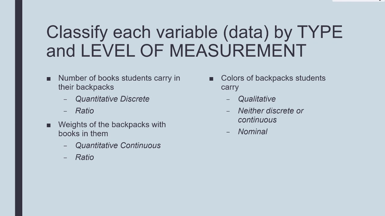 Module One Lesson Two Data Classification EXAMPLES - YouTube