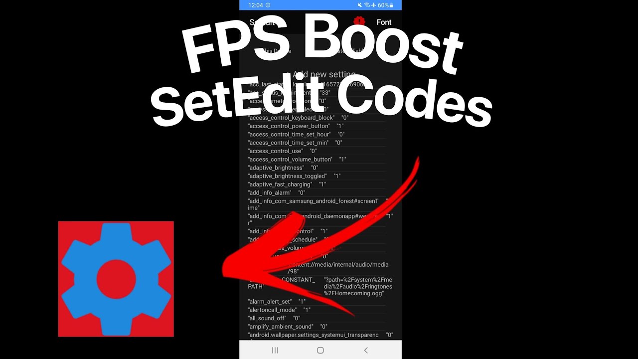 Setedit Fps Boosting Codes Fix Non Responsive Device Fps Boost Pt