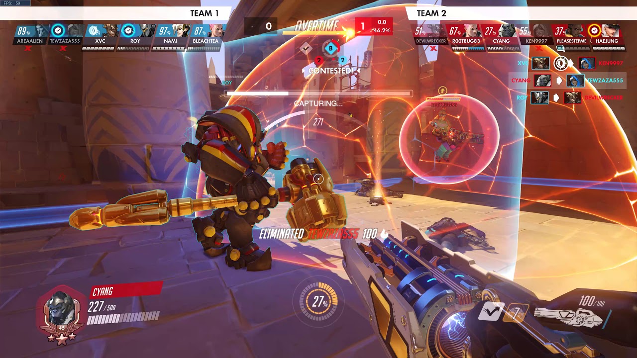 overwatch: winston last minute point capture - YouTube