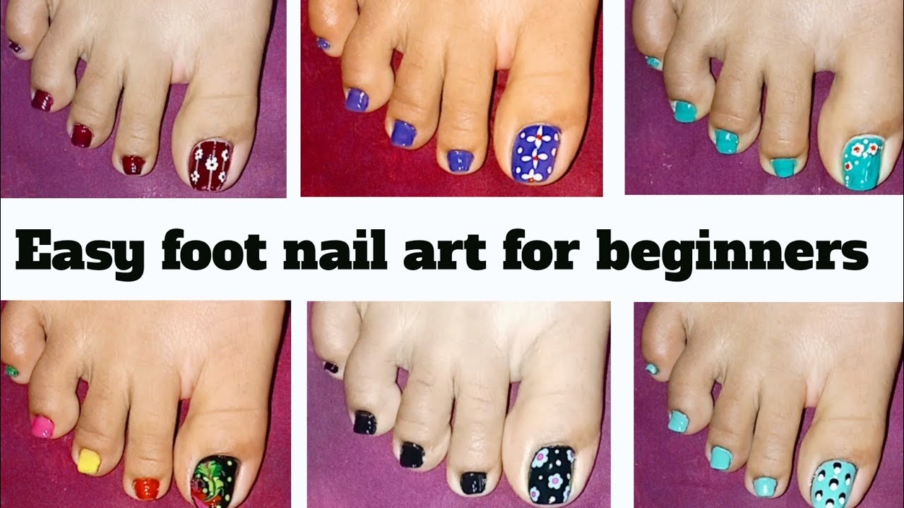 Easy foot nail art for beginners | Foot nail art ideas | Nail Art at ...