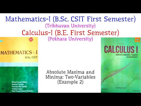 Mathematics-I (CSIT, TU) | Calculus-I (B.E., PoU) | Absolute Maxima and ...