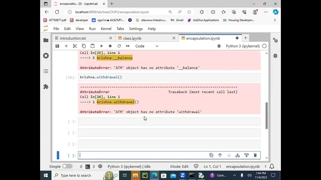 Python Oops Class Instance Variable Object Part 2 Youtube