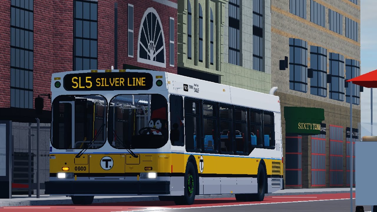 MBTA Roblox: South End - New Flyer D40LF 0600 - SL5 to Dudley - YouTube