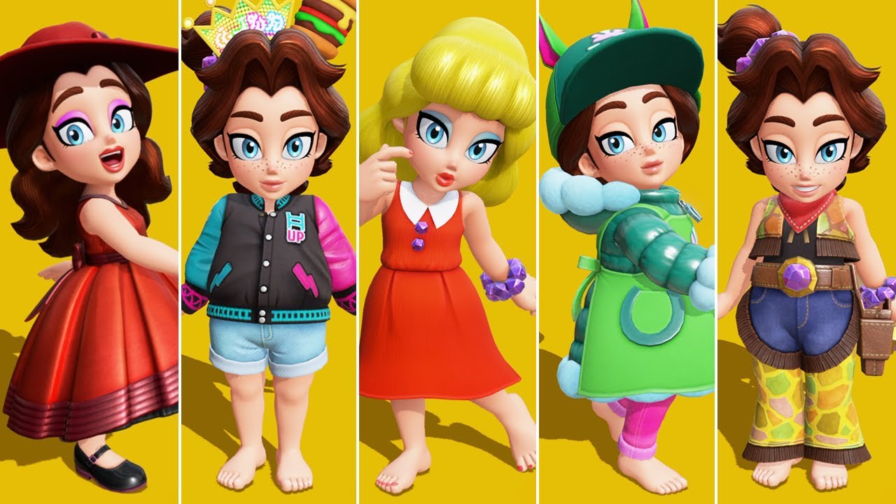 Donkey Kong Bananza - All Pauline & DK Outfits - YouTube