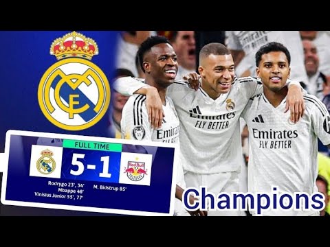 Real madrid vs RB Salzburg, Rodrygo pemain Underrated di UCL. MBAPE dan Vinicius heran. (5-1 ...