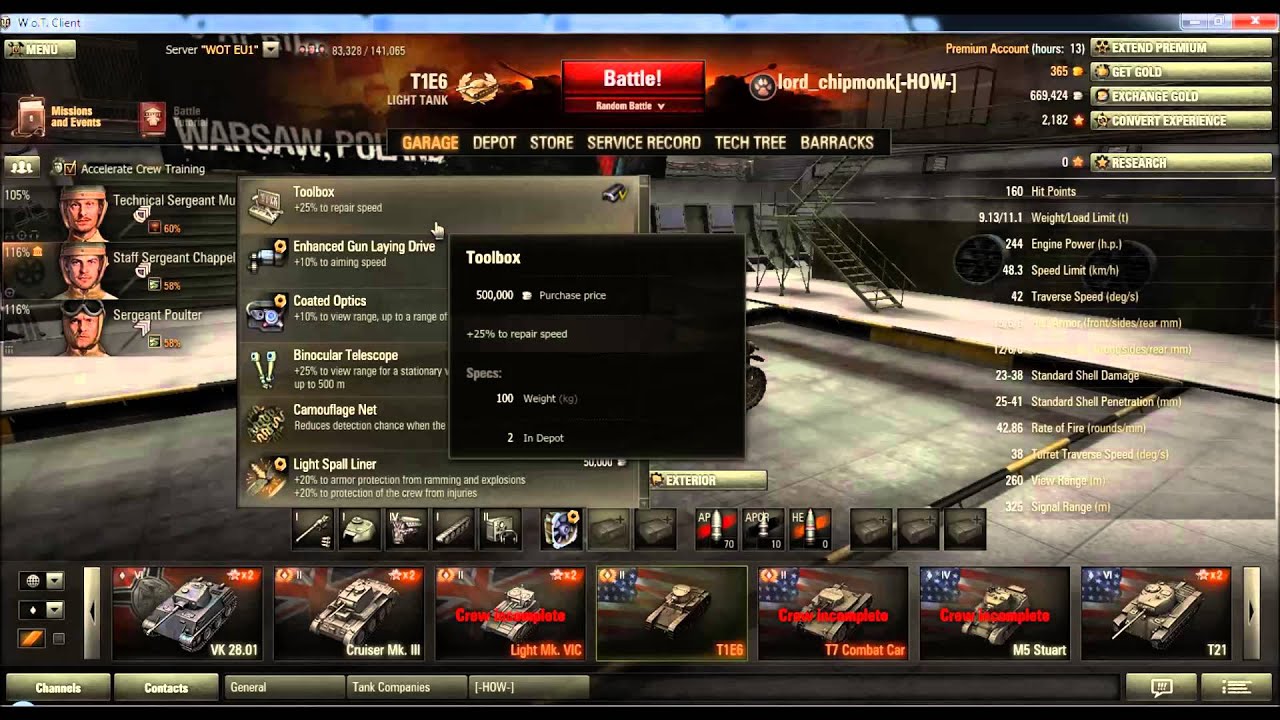 World of Tanks Review: T1E6 - YouTube