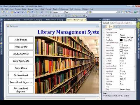 Library Management System Project in C# Part 4 Free Source Code Winforms - YouTube