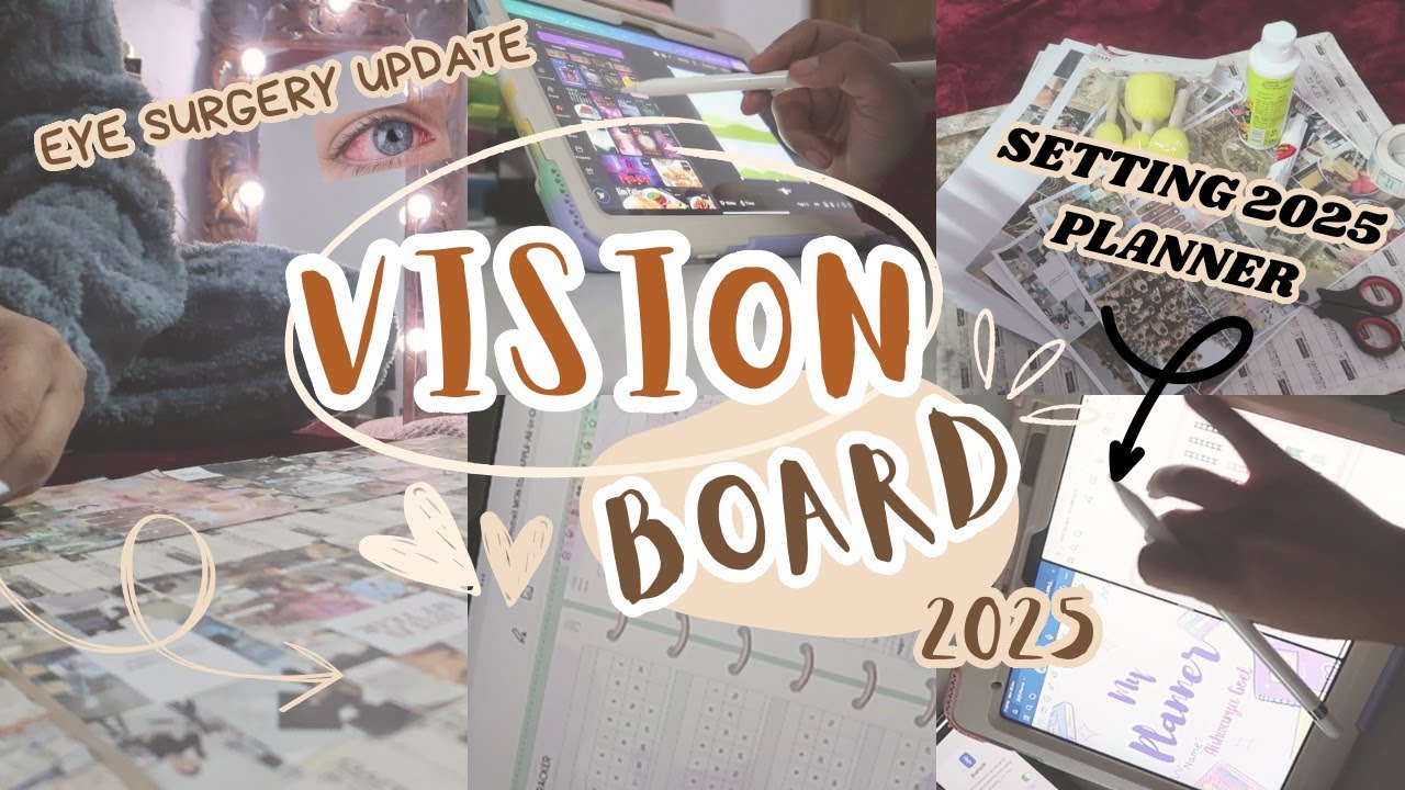 My EYE SURGERY Update ! Let's Make *PINTERESTY* Vision Board || Setting ...