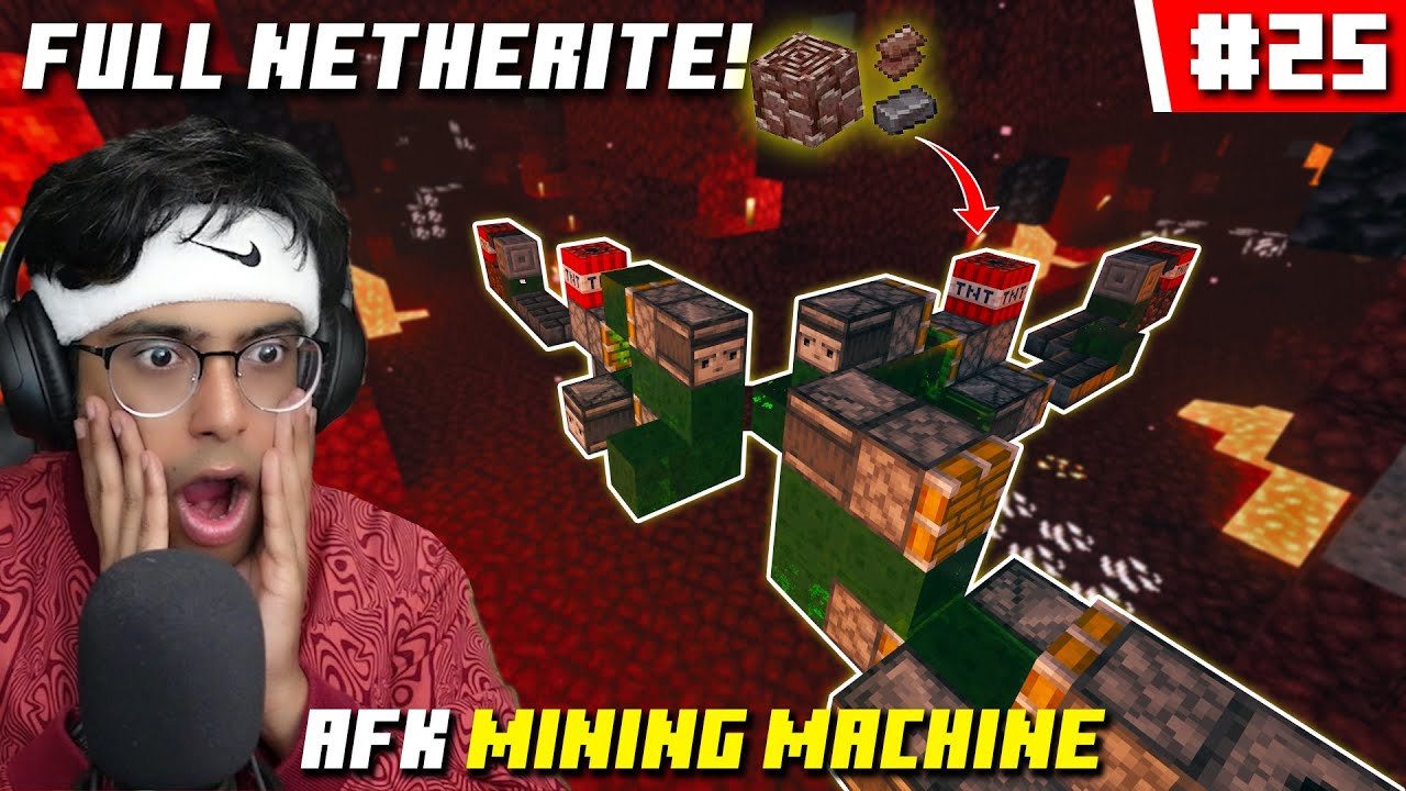 I got FULL NETHERITE with my OP! MINING MACHINE! - Minecraft SURVIVAL ...