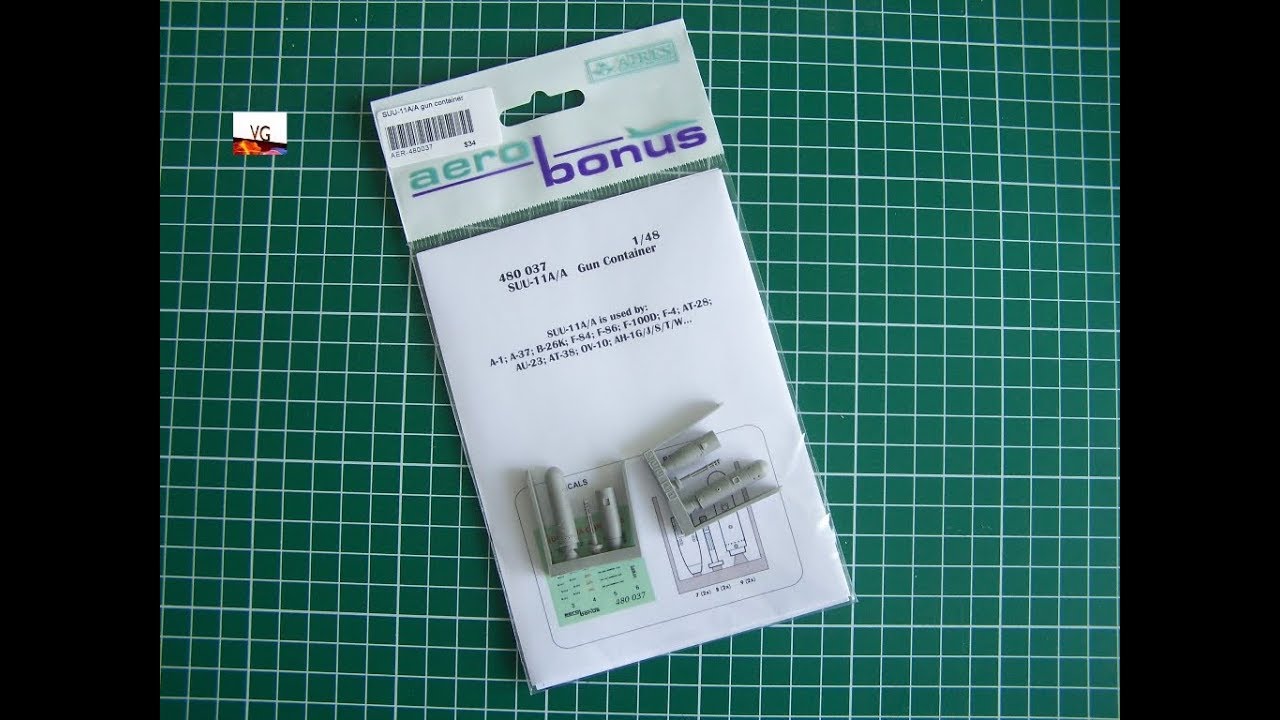 1/48 SUU-11A/A Gun container Aerobonus 480037 - YouTube