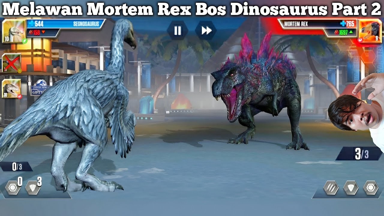 Melawan Mortem Rex Bos Dinosaurus Part 2 || Jurassic World 3D - YouTube