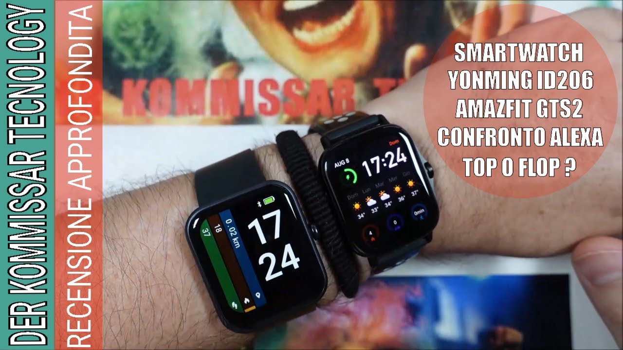 Smartwatch Yonming ID206 VS Gts 2 confronto funzionalità Alexa - YouTube