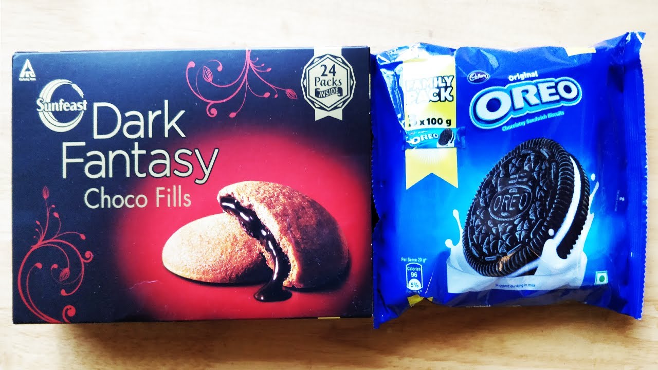 Dark Fantasy Biscuits and Cadbury Oreo cookies Family pack - YouTube