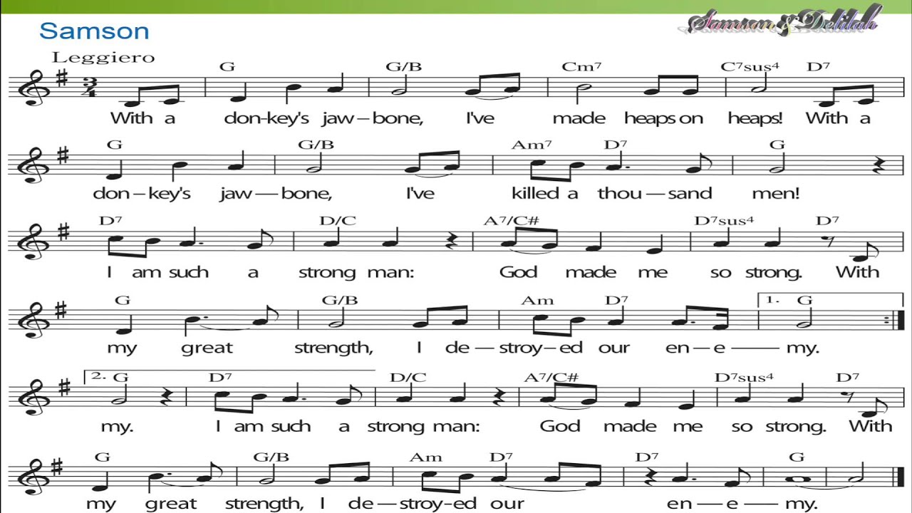 The theme song of Musical Bible Drama "Samson & Delilah." - YouTube