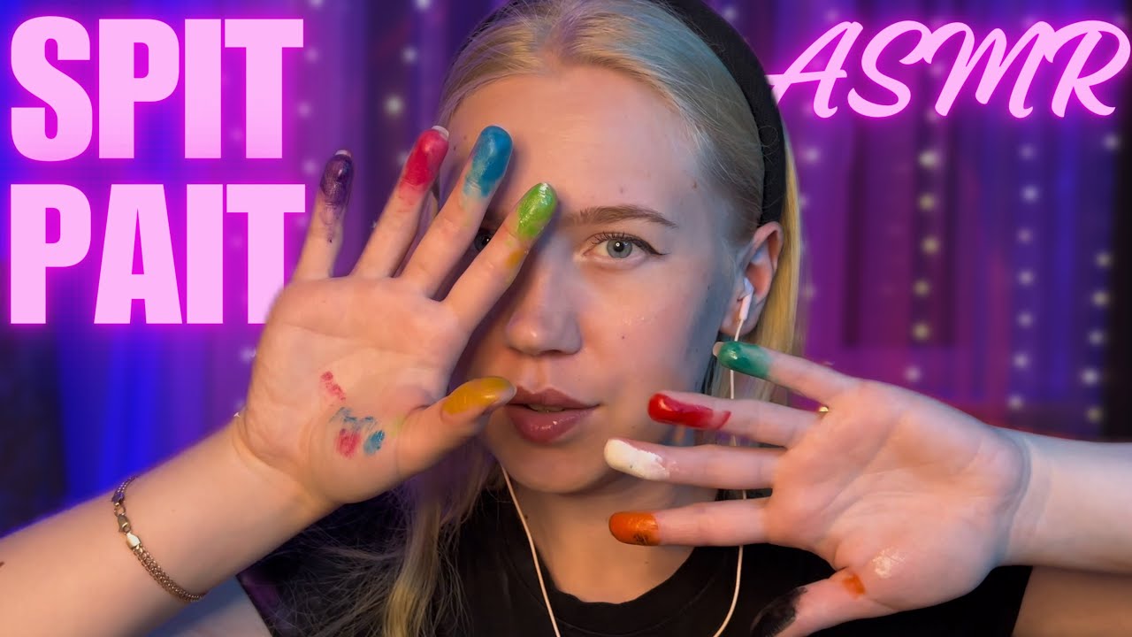 ASMR Drawing with spit paints | Color painting | spit painting | # ...