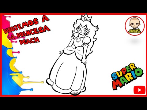 COMO DIBUJAR LA PRINCESA PEACH DE SUPER MARIO BROS |HOW TO DRAW ...