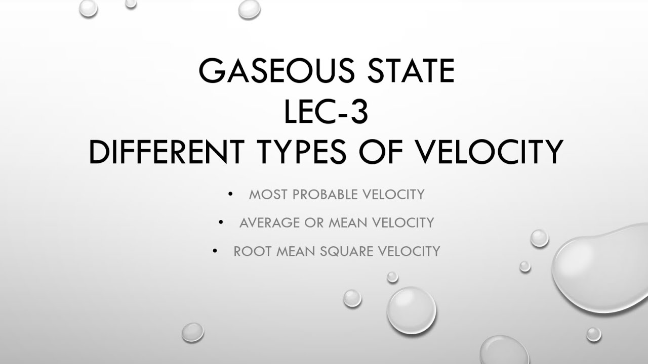 lec-3 different types of velocity|for sem-1 bsc chemistry |#du #nep#bhu ...