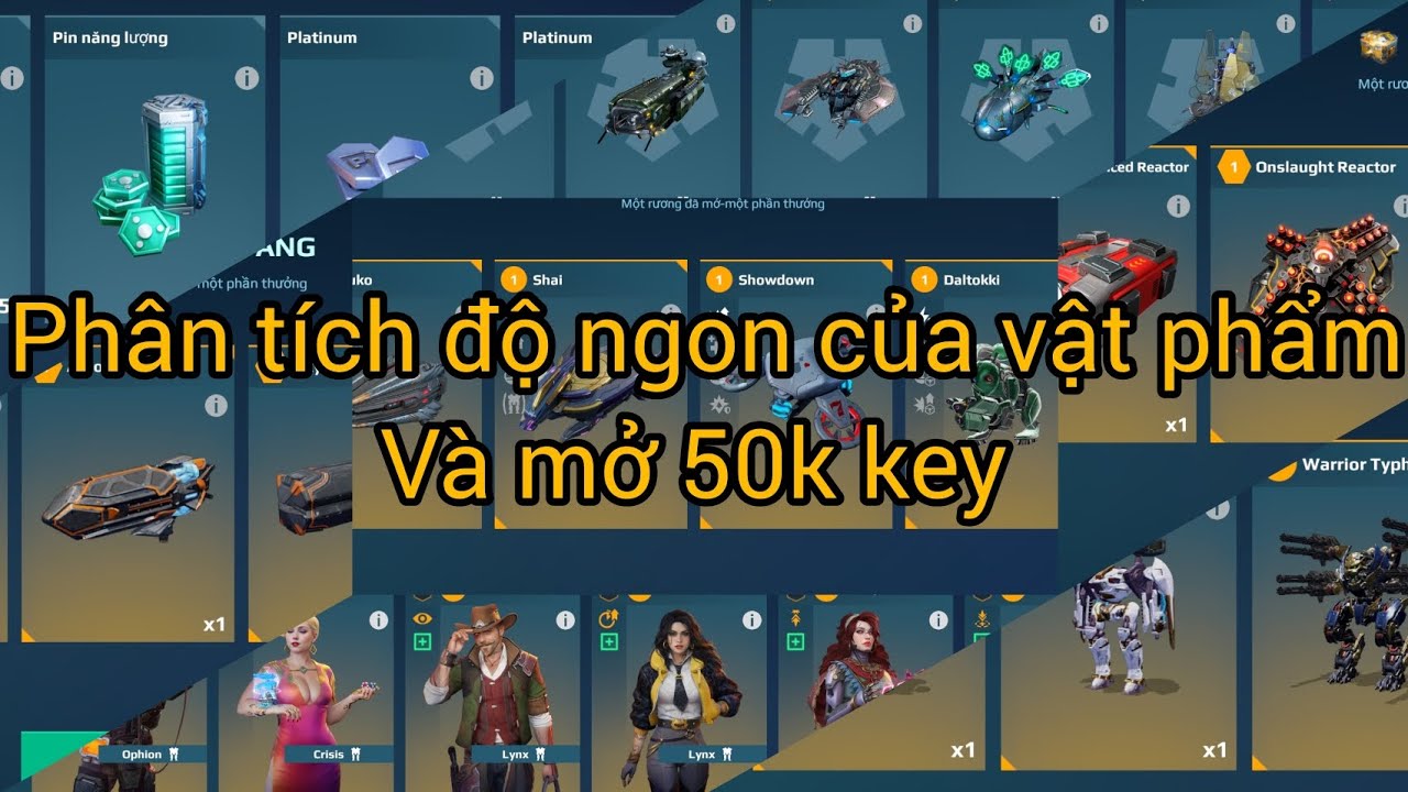 War robot | Mở 50k key và mức độ hữu dụng của các vật phẩm 😋 - YouTube