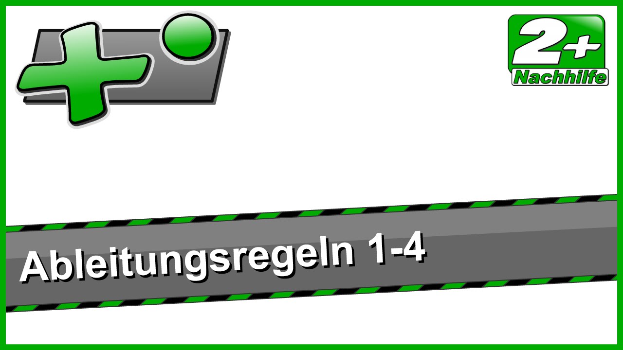 Ableitungsregeln 1-4 (Summenregel Faktorregel) | 2+ Nachhilfe - YouTube