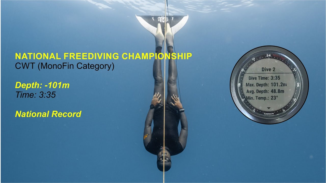 National Freediving Championship - CWT 101m - Mete Mordag (National ...