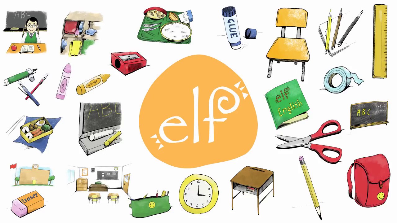 Classroom Vocabulary My School Vocabulary By ELF Learning ELF Kids ...