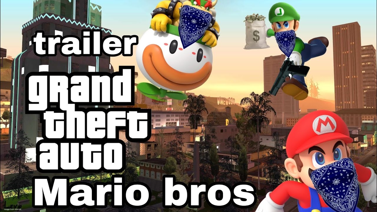 A new SuperMarioEben video Grand theft auto Mario bros trailer - YouTube
