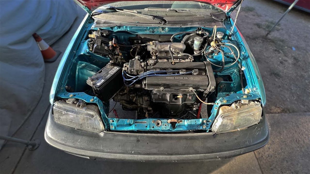 B20Z Swapped CRX | First Start ! - YouTube