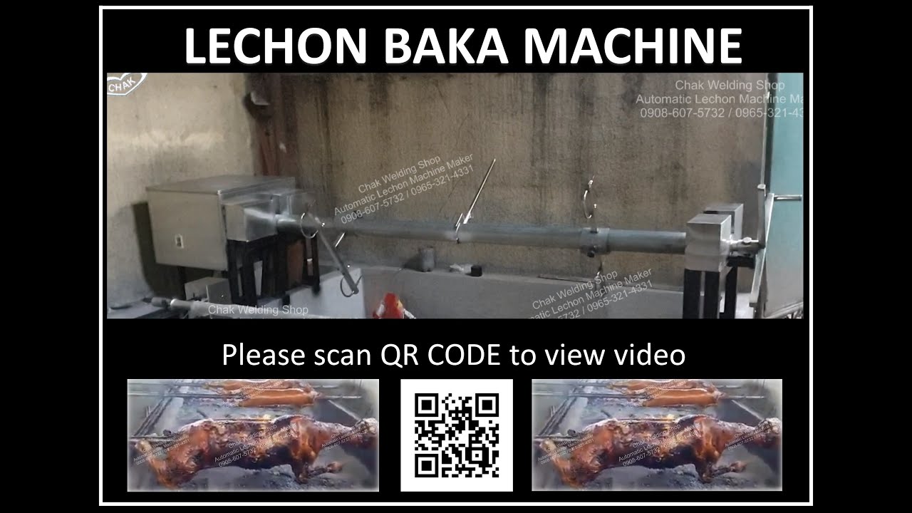 Whole Cattle Roaster Lechon Machine integrated with Multiple Spit Rod ...