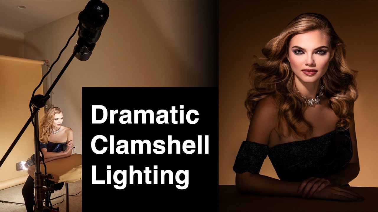Putting a dramatic twist on Clamshell Lighting - YouTube